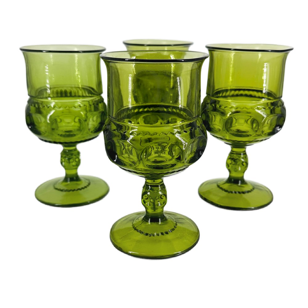Great Lakes VNTG - Lot of Vintage Indiana Glass Kings Crown Goblets