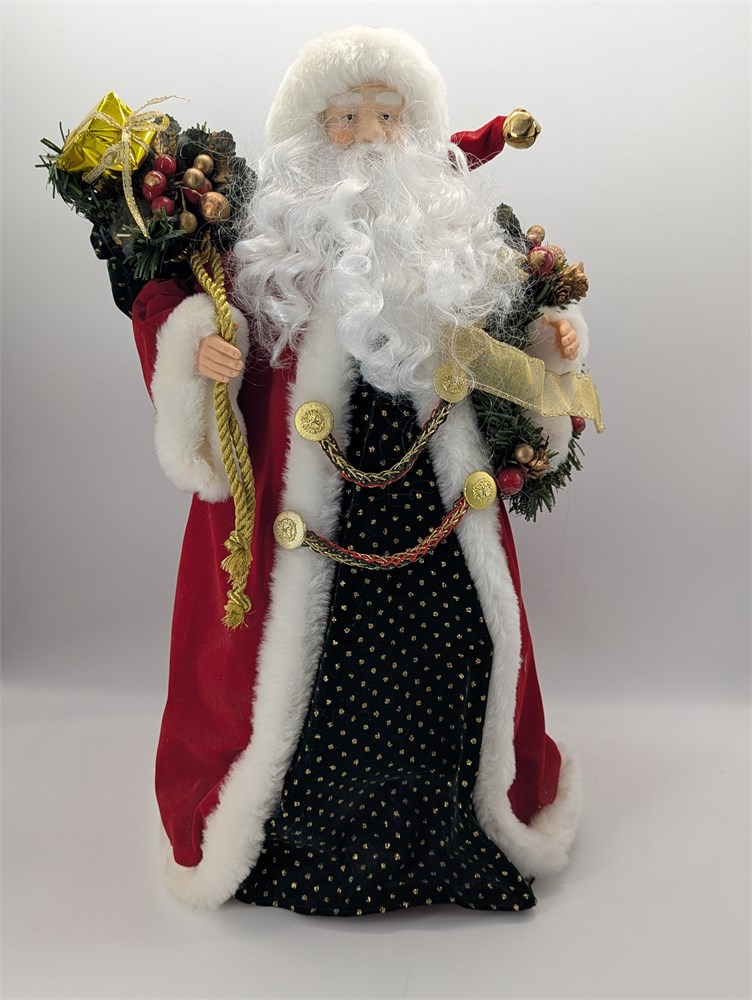 Great Lakes VNTG - Santa Claus tree topper porcelain face and hands