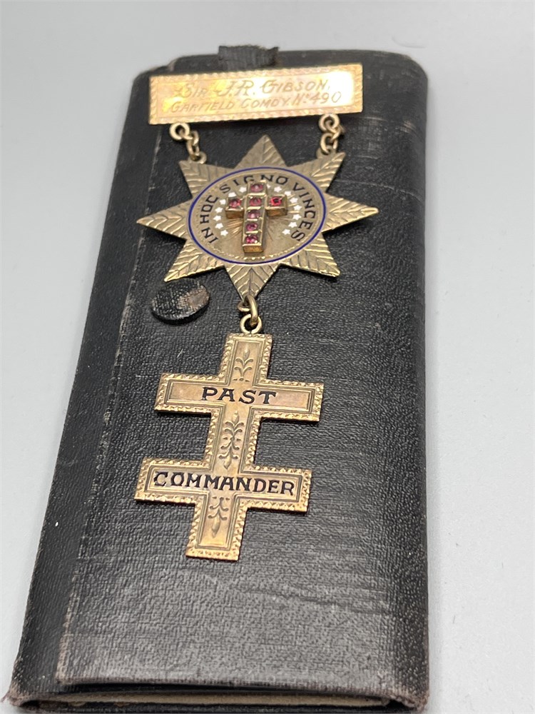 Great Lakes VNTG - Vintage gold Masonic Freemason Templar pastCommander ...