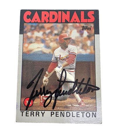 Great Lakes VNTG - Hand Signed Terry Pendleton Autographed Baseball Card
