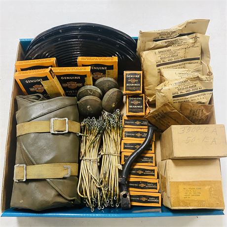 Great Lakes VNTG - NOS WW2 Surplus Harley Davidson Parts Lot
