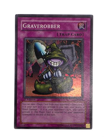 Great Lakes VNTG - Rare 1st Edition Graverobber Yu-Gi-Oh Game Card