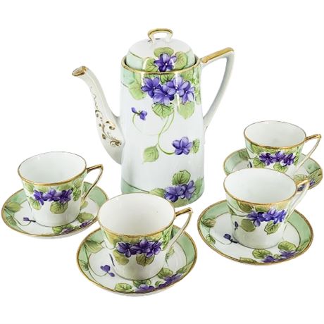 Great Lakes VNTG - Vintage Hand Painted Te-Oh Nippon Violets Coffee ...