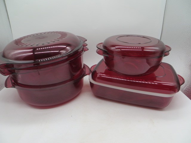 Great Lakes VNTG - NEW VINTAGE TUPPERWAVE 2 CRANBERRY COOKERS ...