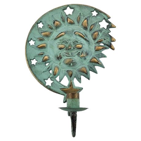 Great Lakes VNTG - Vintage 90s Party Lite Celestial Brass Wall Sconce ...