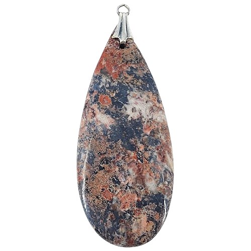 Great Lakes VNTG - Large Leopard Skin Jasper Stone Pendant