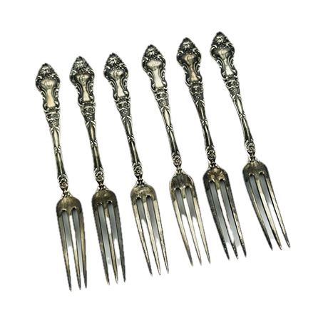 Great Lakes VNTG - Set of Vintage Sterling Silver Strawberry Forks