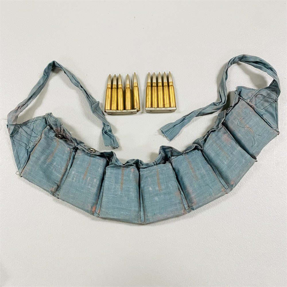 Great Lakes VNTG - 70 NOS War Surplus Bullets in orig Bandolier Rifle ...