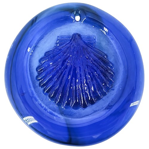 Great Lakes VNTG - Vintage Blenko Cobalt Blue Art Glass Seashell Suncatcher