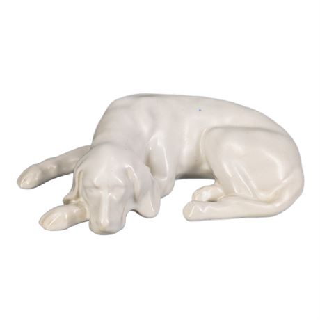Great Lakes VNTG - Roseville Pottery Ivory Dog Figurine