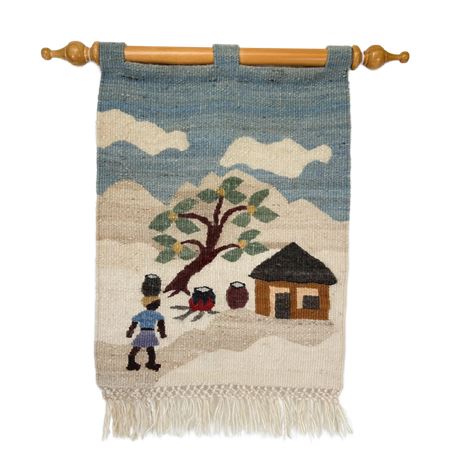 Great Lakes VNTG - Vintage Hatooa Mose Mosali African Wool Tapestry ...