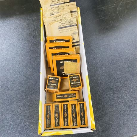 Great Lakes VNTG - NOS WW2 Army Surplus Harley Davidson Box Lot