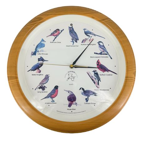 Great Lakes VNTG - Vintage Audubon Bird Call Wall Clock