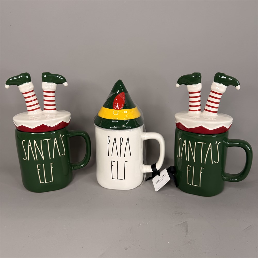 Great Lakes VNTG - Rae Dunn New Elf Mugs